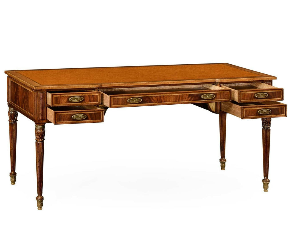 Jonathan Charles Desk Neoclassical in Walnut– House of Isabella UK