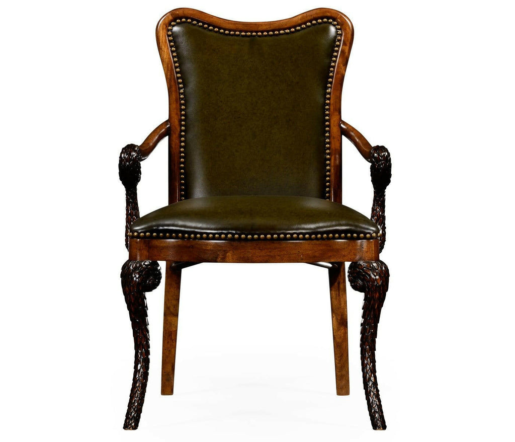 Jonathan Charles Occasional Chair Pangolin in Leather– House of Isabella UK