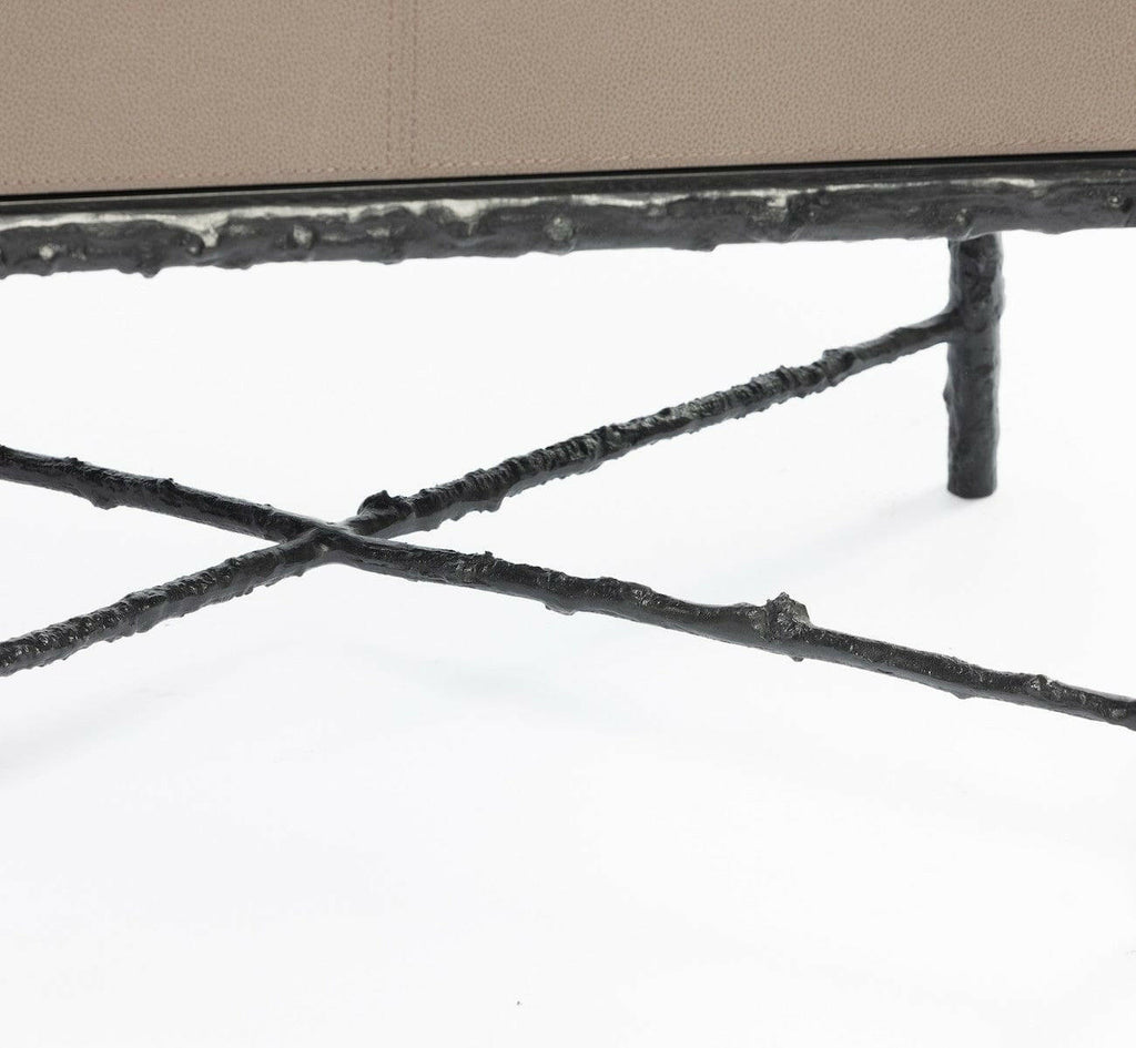 Arun Chest Bronze 2 Drawer Putty Leather– House of Isabella UK