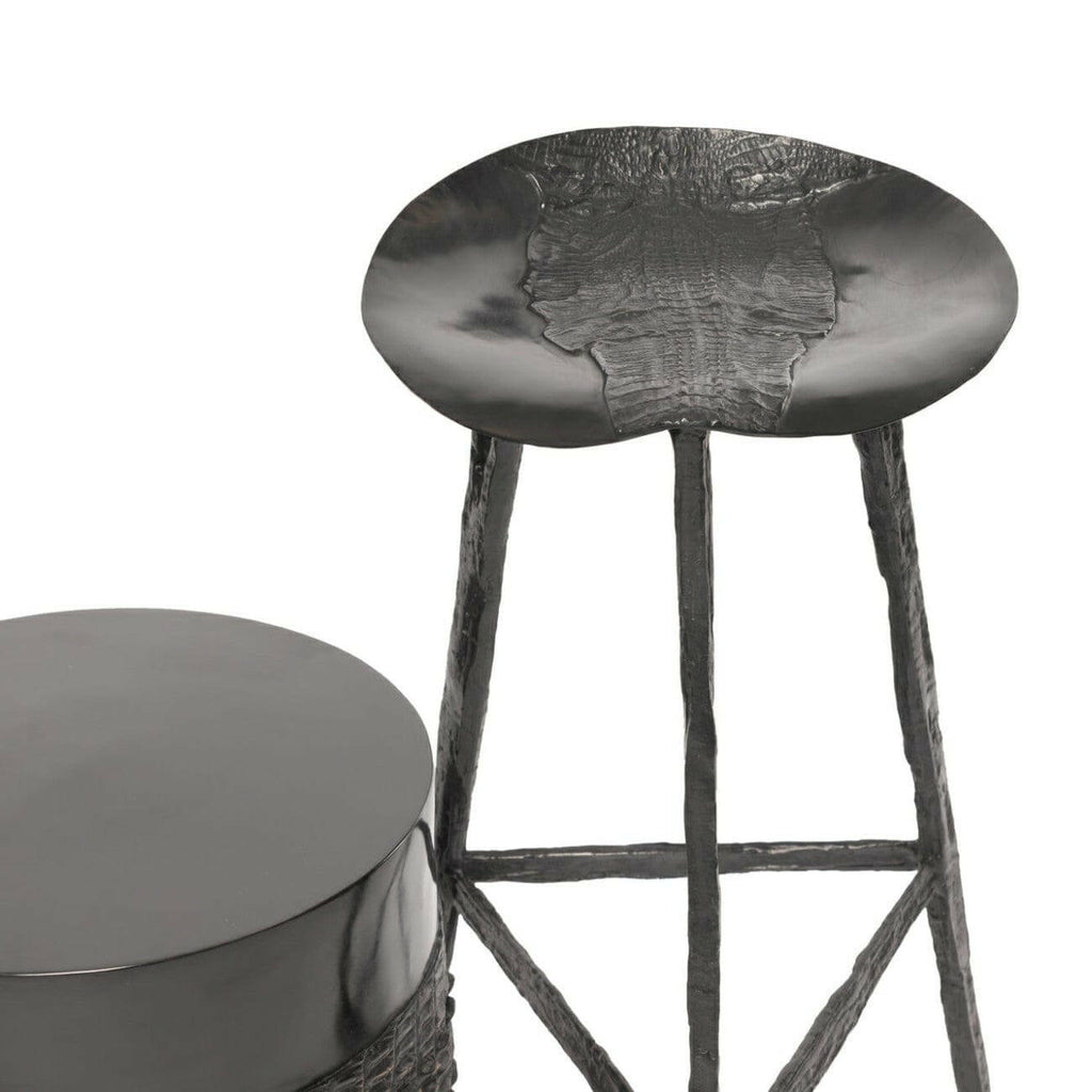 Croc Bar Stool Bronze Nera– House of Isabella UK