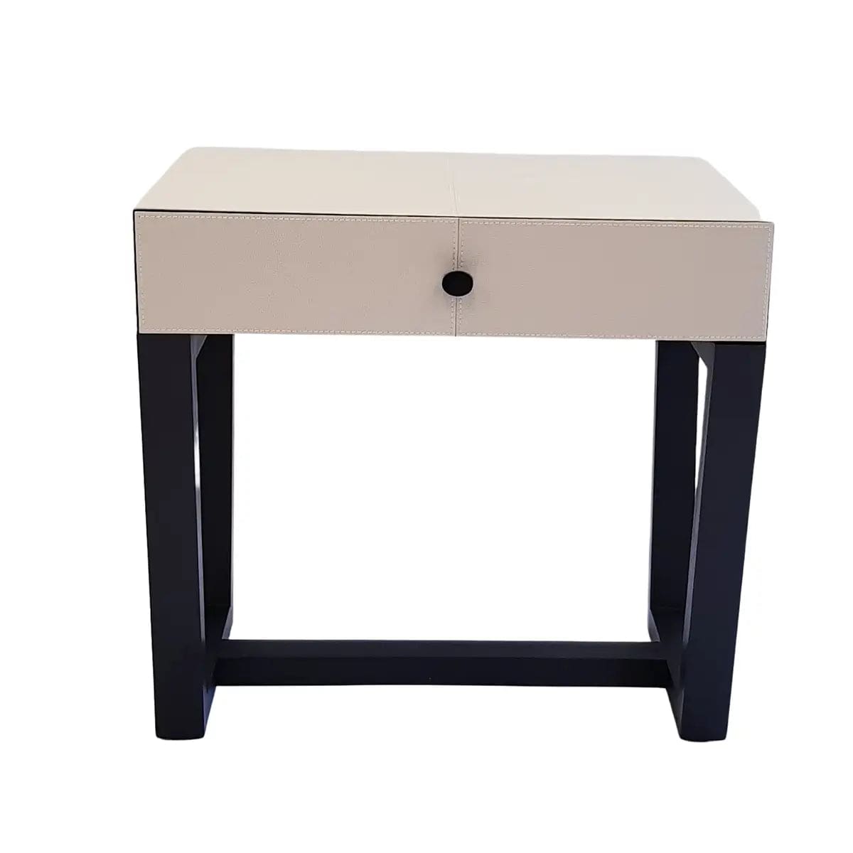 Slim Jim Side Table Pumice Leather 60cm – House of Isabella UK