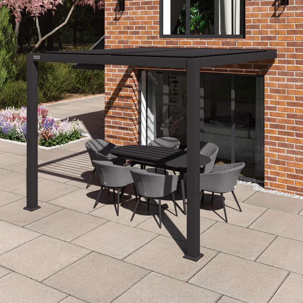 Como Pergola Aluminium Lean-to Wall 30x30 Frame Only / Grey– House of ...