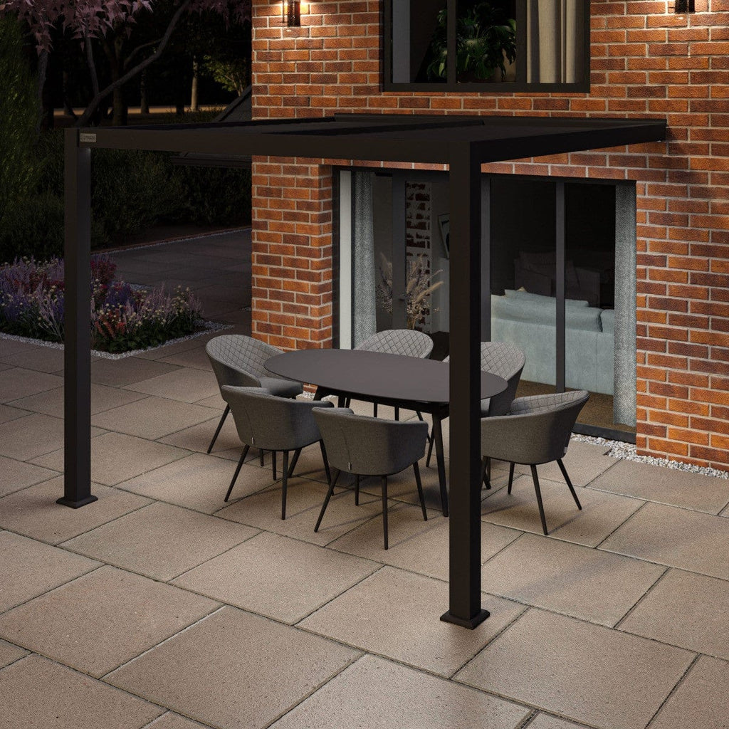 Como Pergola Aluminium Lean-to Wall 30x30 Frame Only / Grey– House of ...