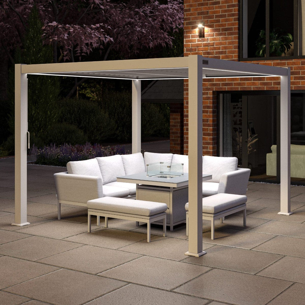 Como Pergola Aluminium Square 30x30 Frame Only - White– House of ...