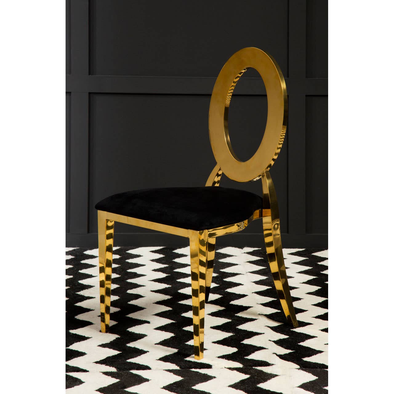 Noosa & Co. Dining Sarita Stackable Gold Frame Dining Chair House of ...