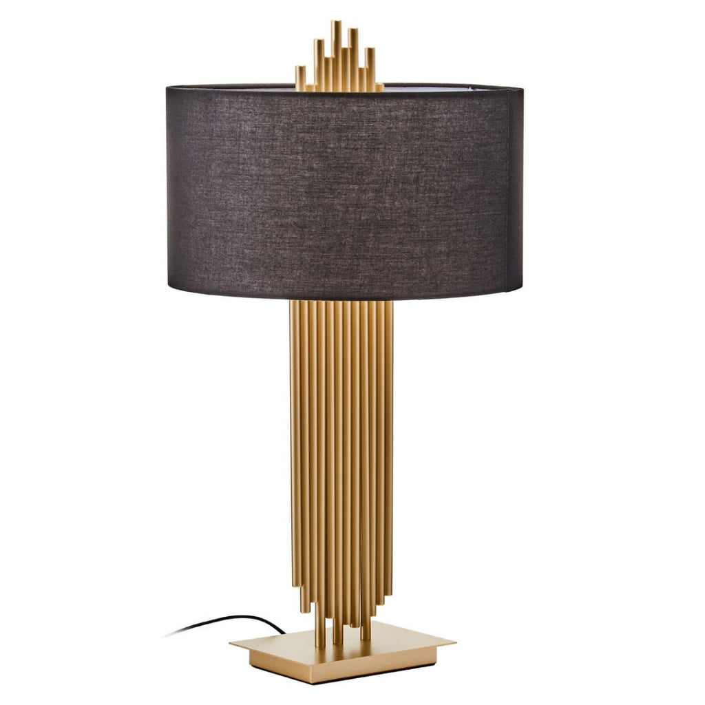 Impero Table Lamp With Black Linen Shade– House of Isabella UK