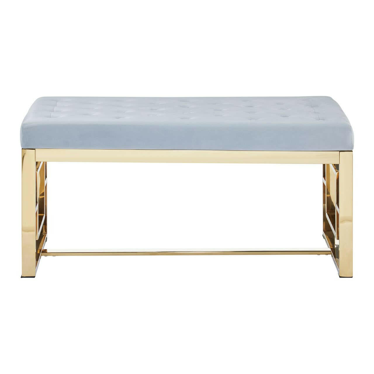 Allure Powder Grey Tufted Bench– House of Isabella UK