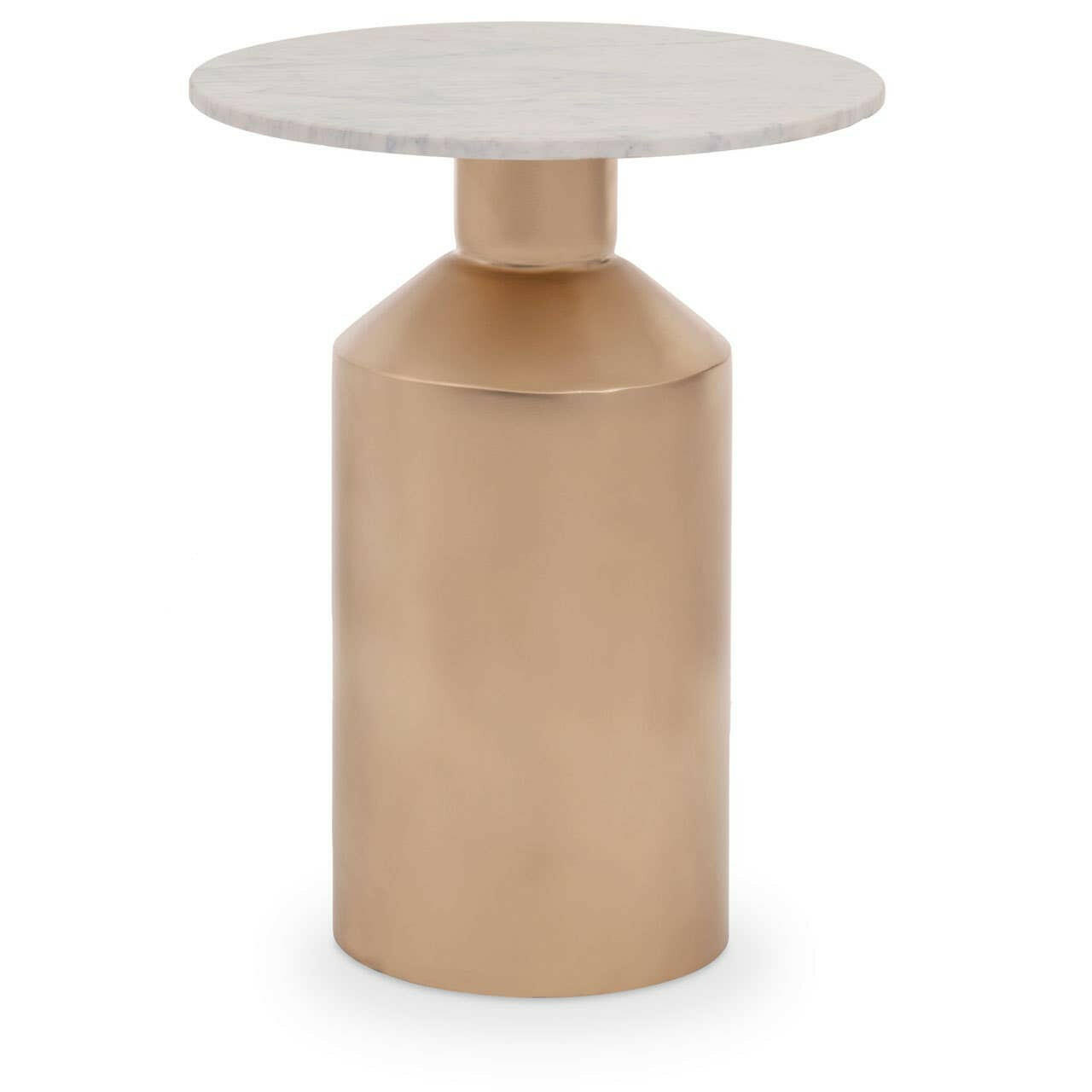 Amira Carrara Marble Top Gold Base Side Table– House of Isabella UK