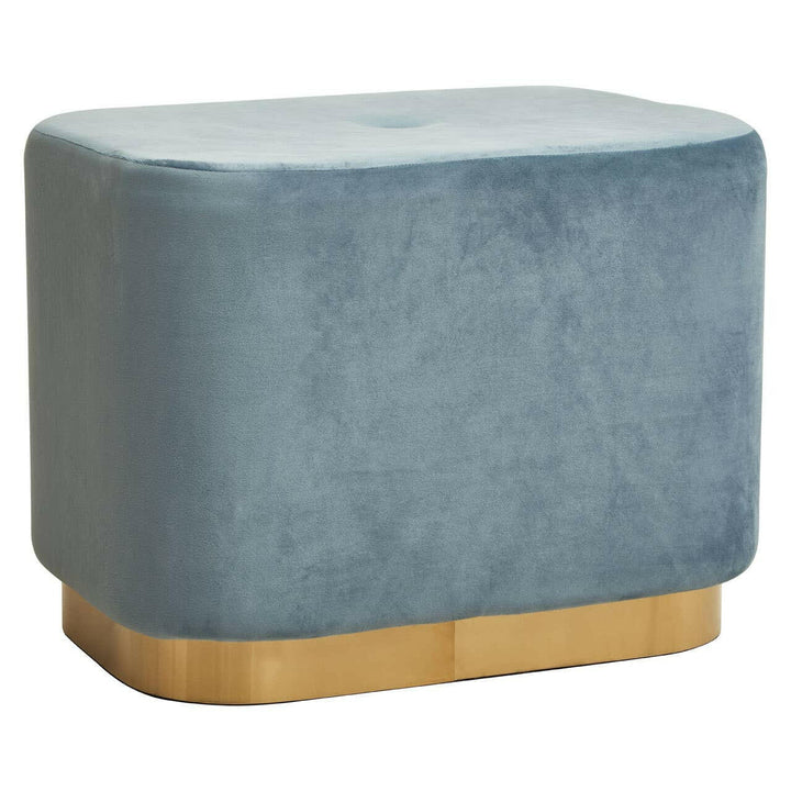 Hartford Blue Stool With Matte Gold Base – House of Isabella UK