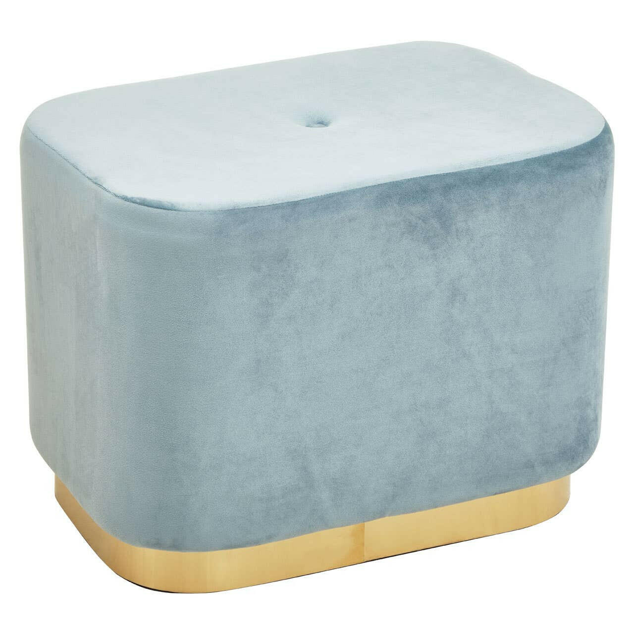Hartford Blue Stool With Matte Gold Base – House of Isabella UK
