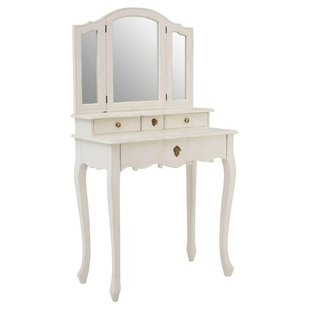 Loire Dressing Table With Mirror White– House of Isabella UK