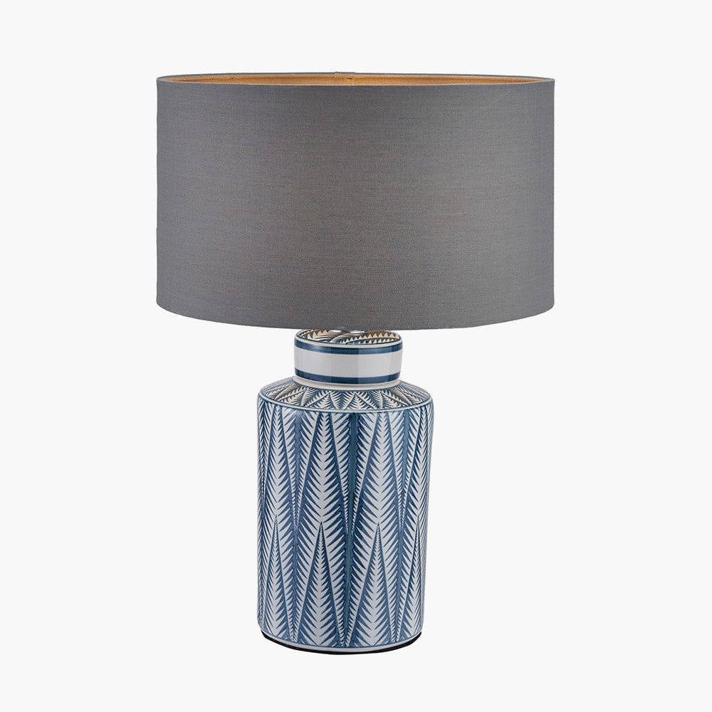 Samara Blue and White Aztec Pattern Ceramic Table Lamp – House of ...