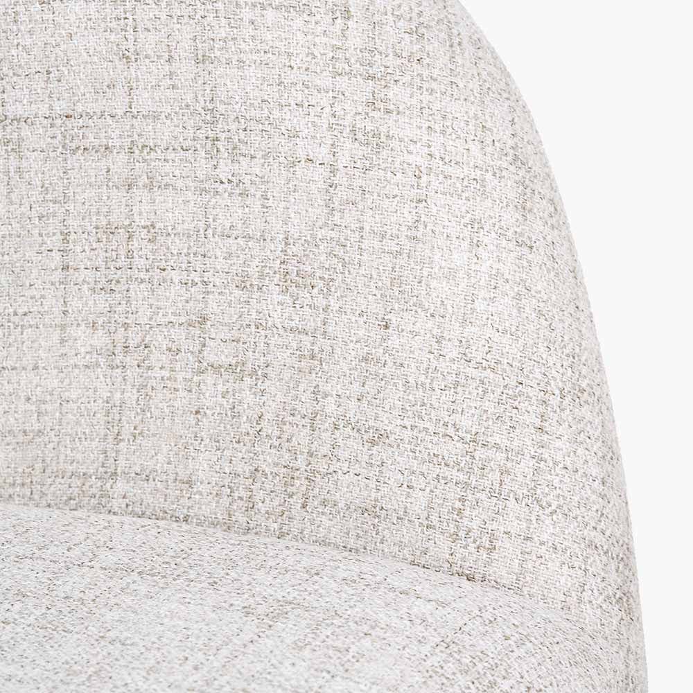 Rosolini Pebble Linen Mix and Black Metal Swivel Rise and Fall Chair ...