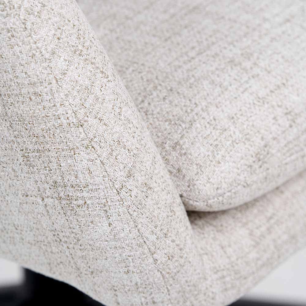 Rosolini Pebble Linen Mix and Black Metal Swivel Rise and Fall Chair ...