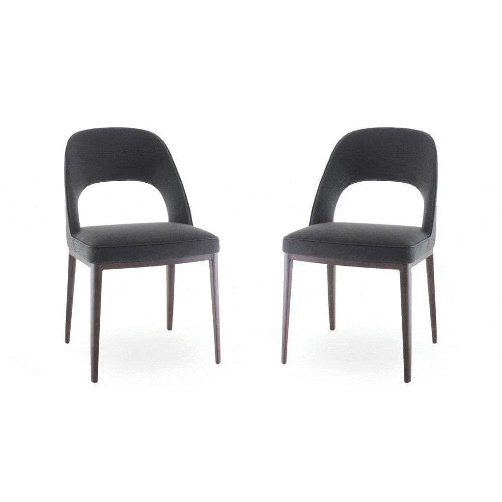 Verna Dining Chair - Set of 2 - Dark Grey – House of Isabella UK