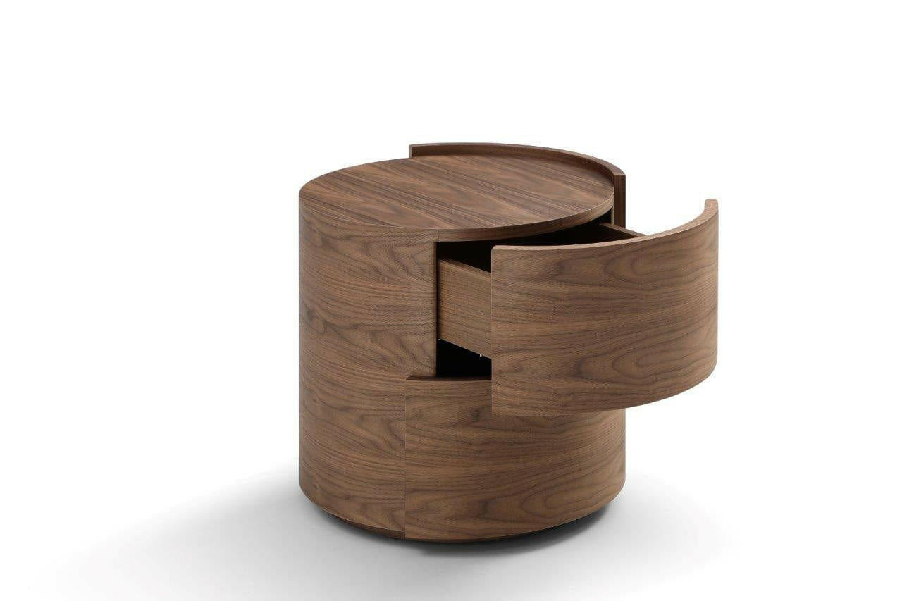 Dexter Bedside Table - Walnut - Pair– House of Isabella UK
