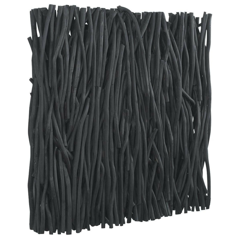 Gathered Teak Square Black Wood Wall Decor– House of Isabella UK