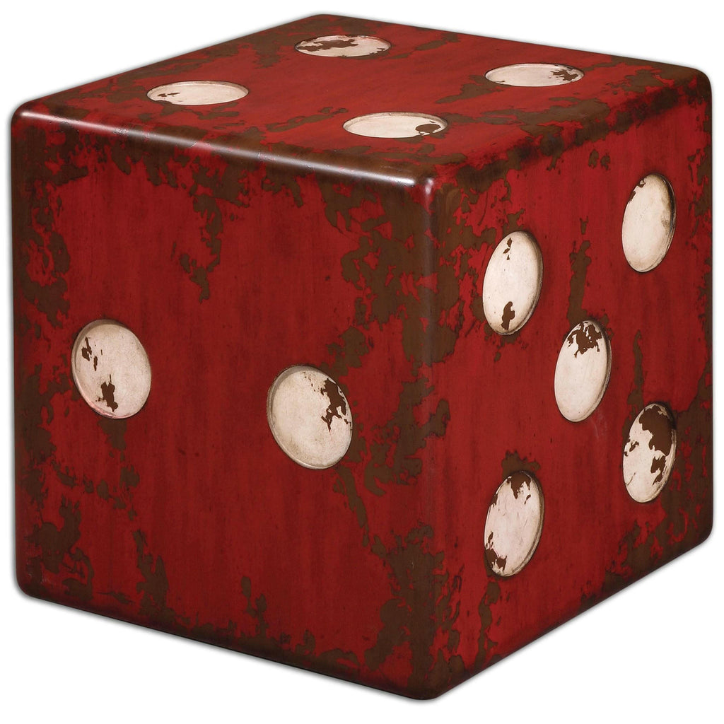 uttermost-living-dice-red-accent-table-house-of-isabella-uk ...