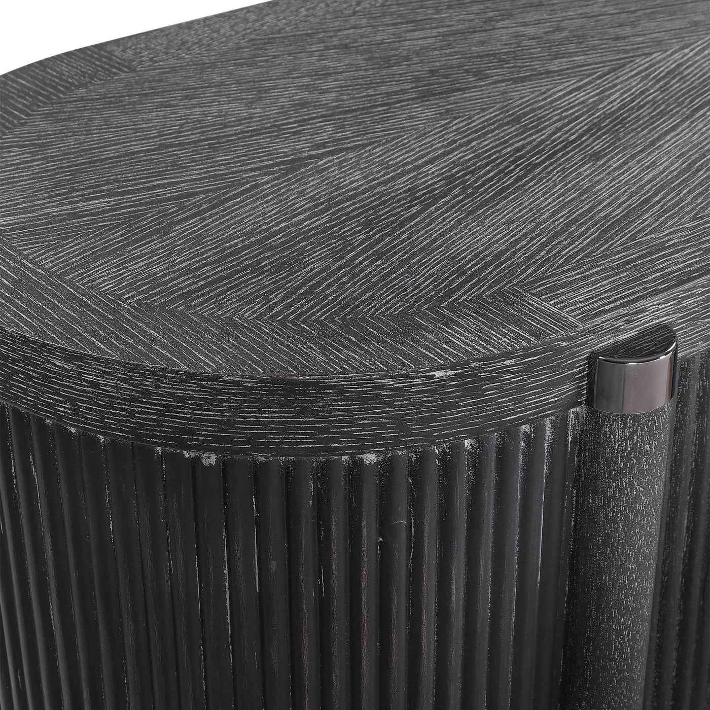 Tambour Cabinet - Black Ceruse– House of Isabella UK