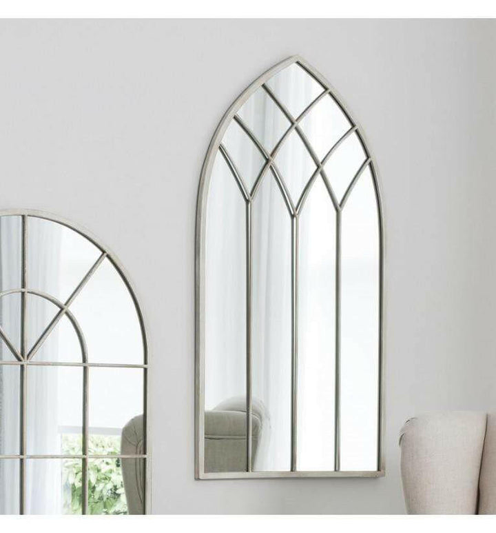 Freathy Cream Arched Window Mirror 37.5x19.5" – House of Isabella UK