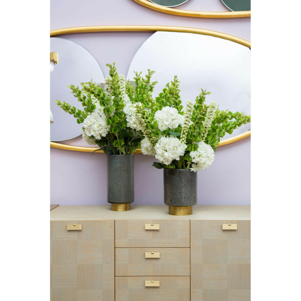 Cleo Small Grey And Gold Vase– House of Isabella UK