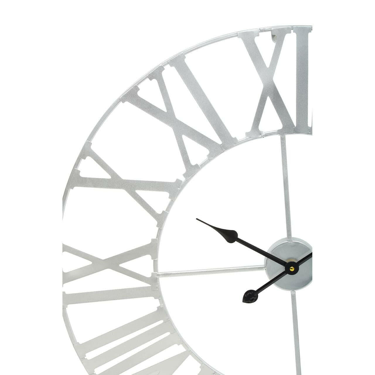 Genova Silver Metal Wall Clock– House of Isabella UK