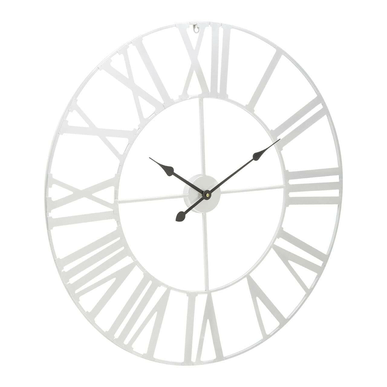 Genova Silver Metal Wall Clock– House of Isabella UK