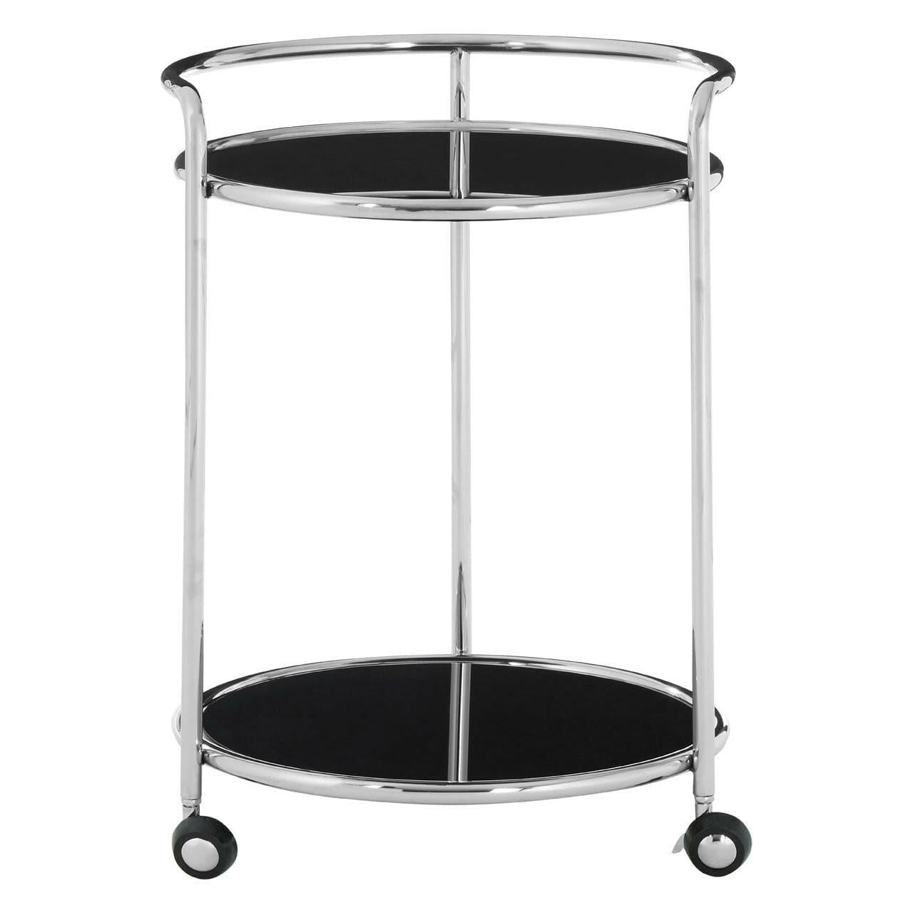 Novo Round Silver Finish Trolley– House of Isabella UK
