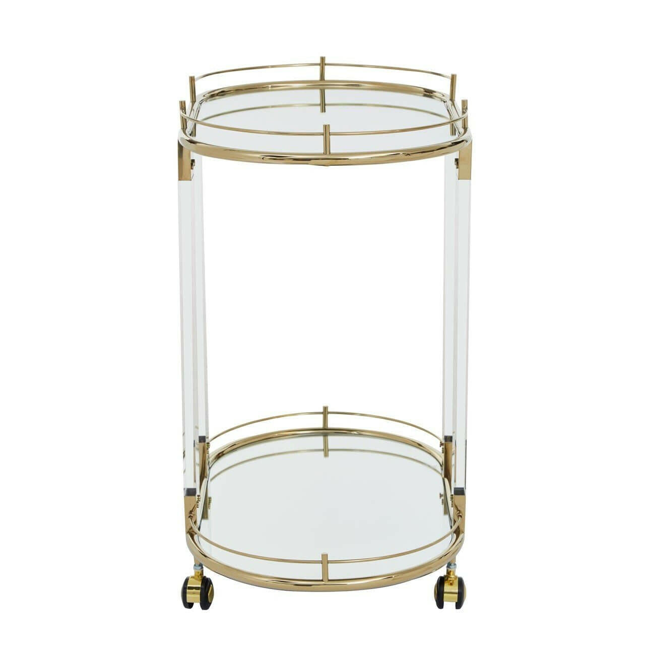 Orzo Trolley Mirror with Warm Metallic Frame– House of Isabella UK