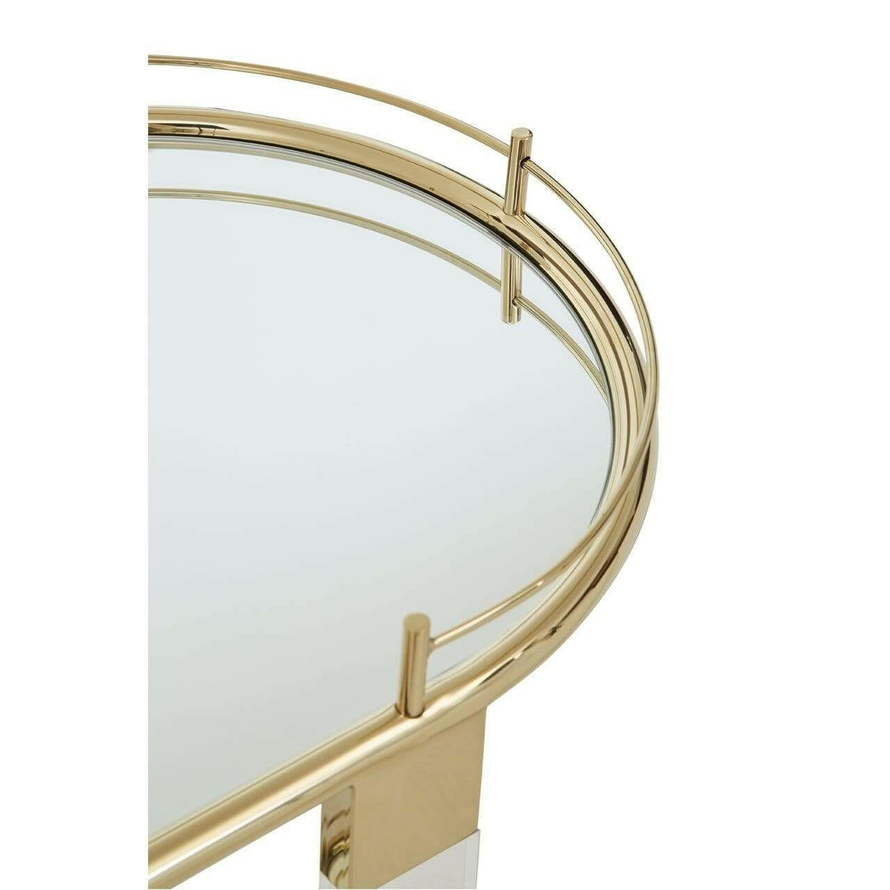 Orzo Trolley Mirror with Warm Metallic Frame– House of Isabella UK