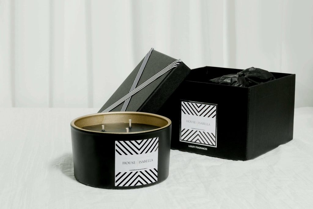 Luxury Scented 3-Wick Candle Cashmere Musk & Patchouli– House of ...