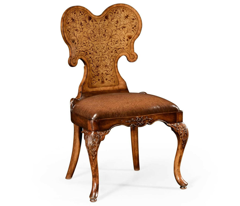 Jonathan Charles Dining Chair George I - Brown Leather– House of ...