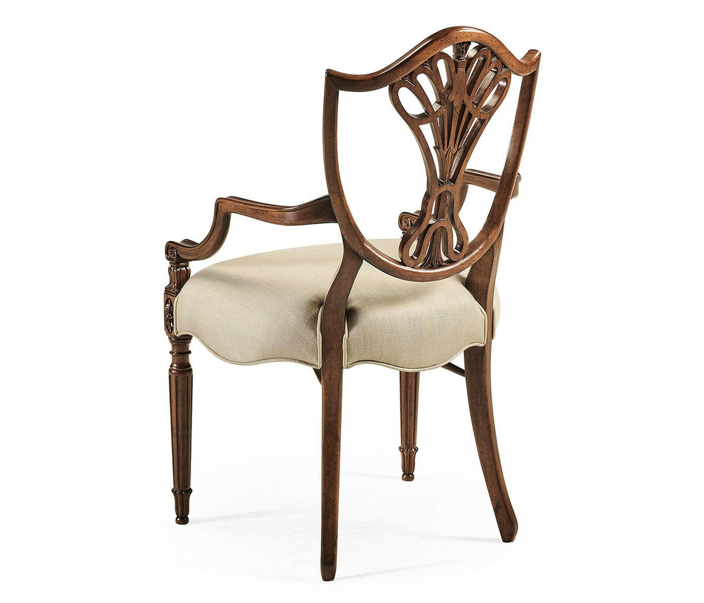 Jonathan Charles Dining Chair with Arms Sheraton in Mahogany - Mazo ...