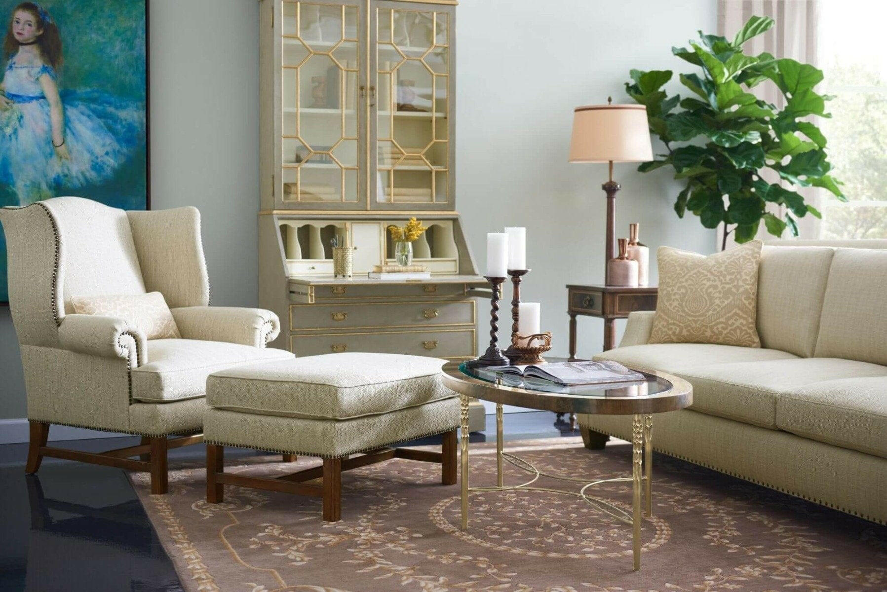 Jonathan Charles Bleached Mahogany Oval Coffee Table– House of Isabella UK