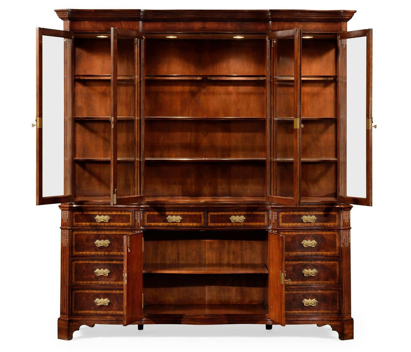 Jonathan Charles China Cabinet Architrave in Mahogany– House of Isabella UK