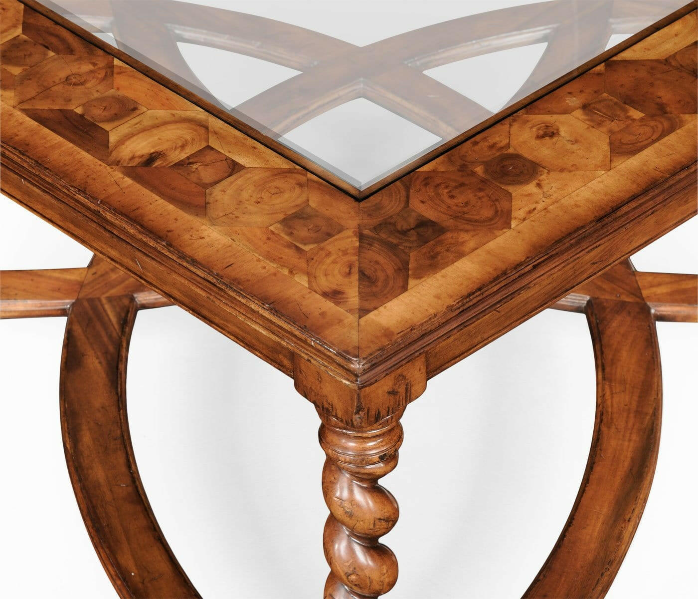 Jonathan Charles Large Square Coffee Table Oyster - Glass Top – House ...
