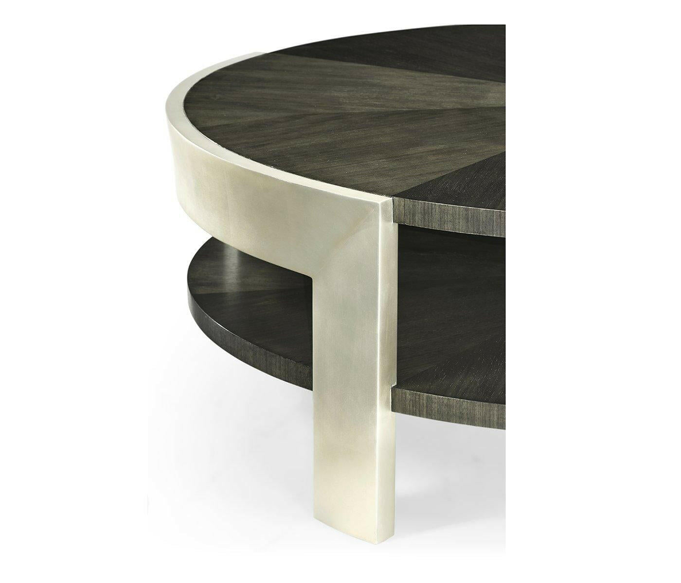 Jonathan Charles Round Coffee Table in Dark Grey Walnut – House of ...