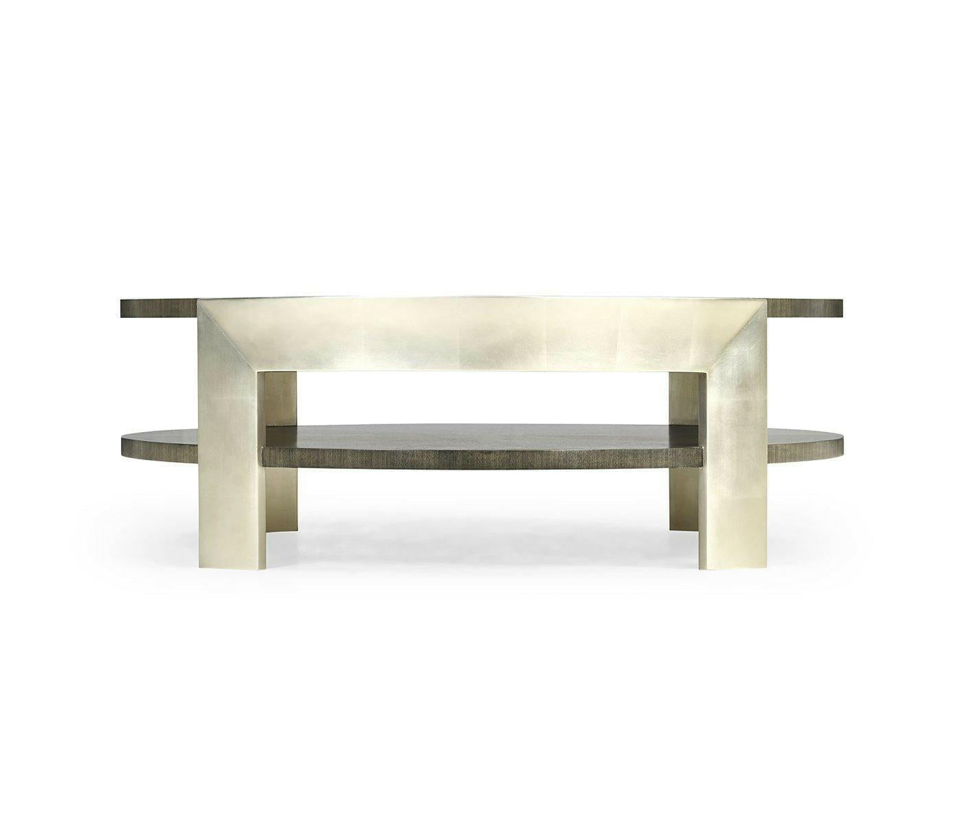 Jonathan Charles Round Coffee Table in Dark Grey Walnut – House of ...