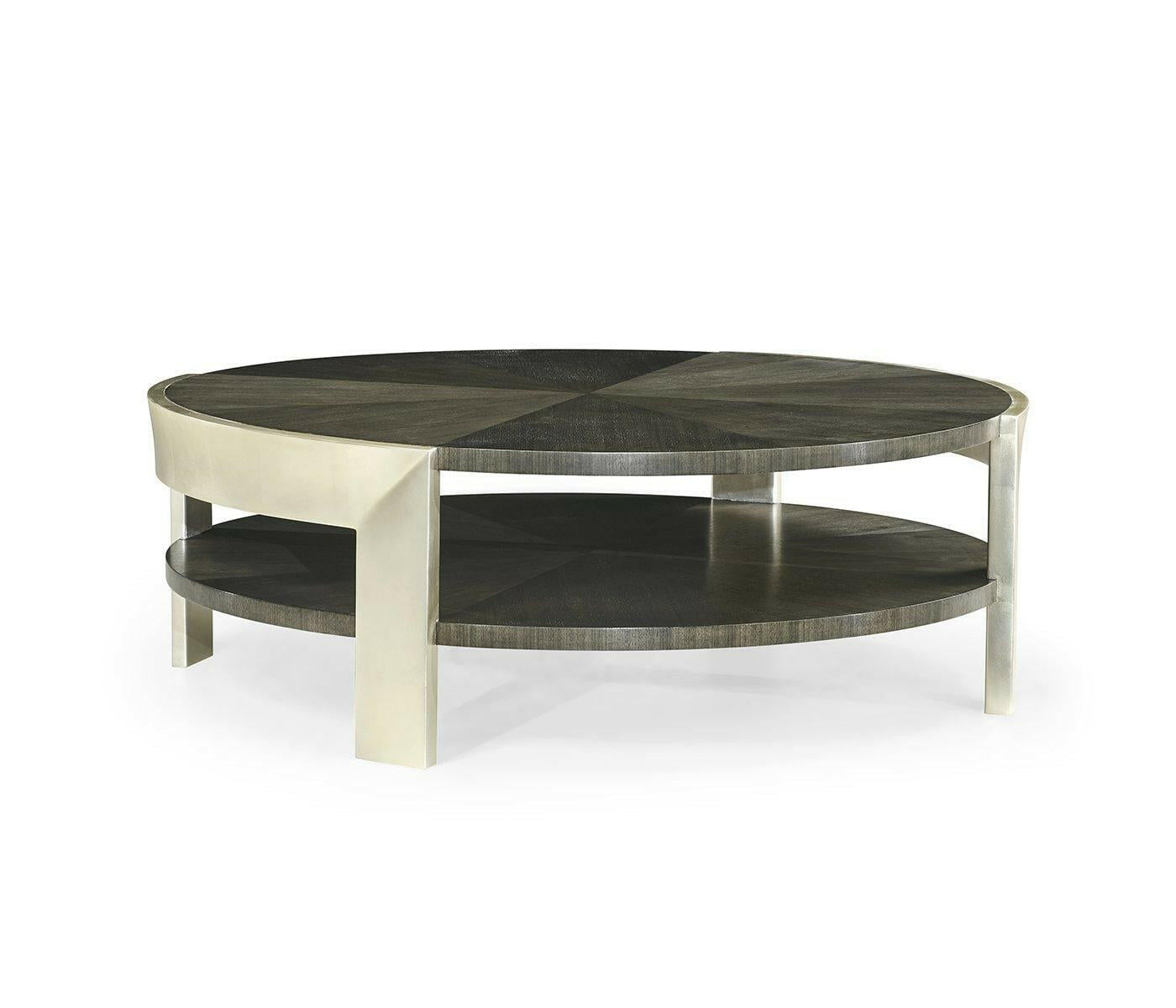 Jonathan Charles Round Coffee Table in Dark Grey Walnut – House of ...