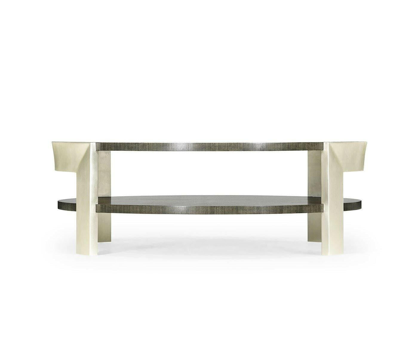 Jonathan Charles Round Coffee Table in Dark Grey Walnut – House of ...