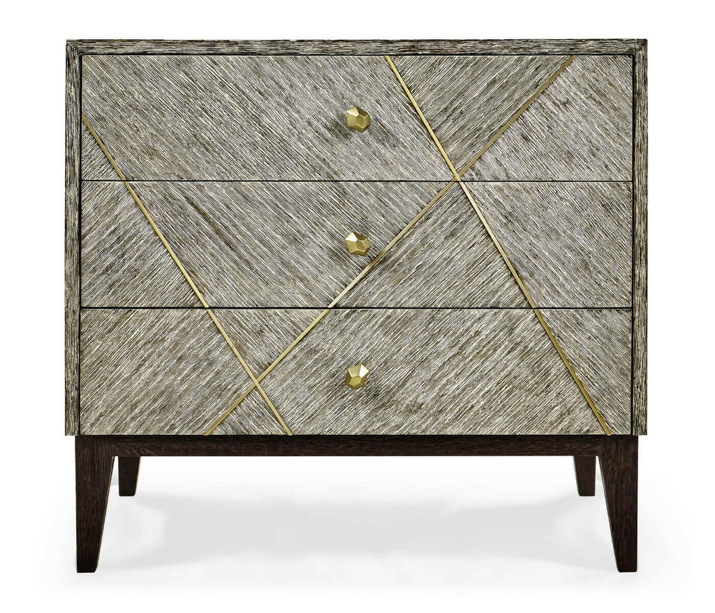 Jonathan Charles Transitional Bedside Chest of Drawers - Dark French O ...
