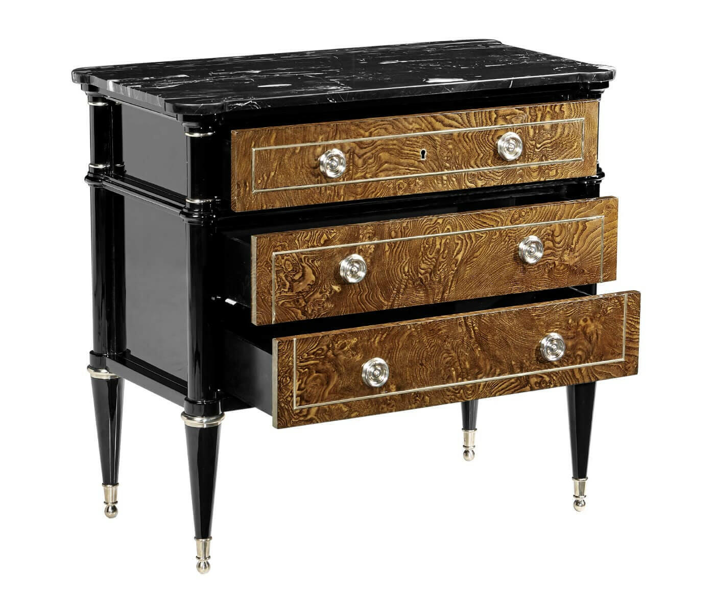 Jonathan Charles Wisconsin Bedside Table with Marble Top– House of ...