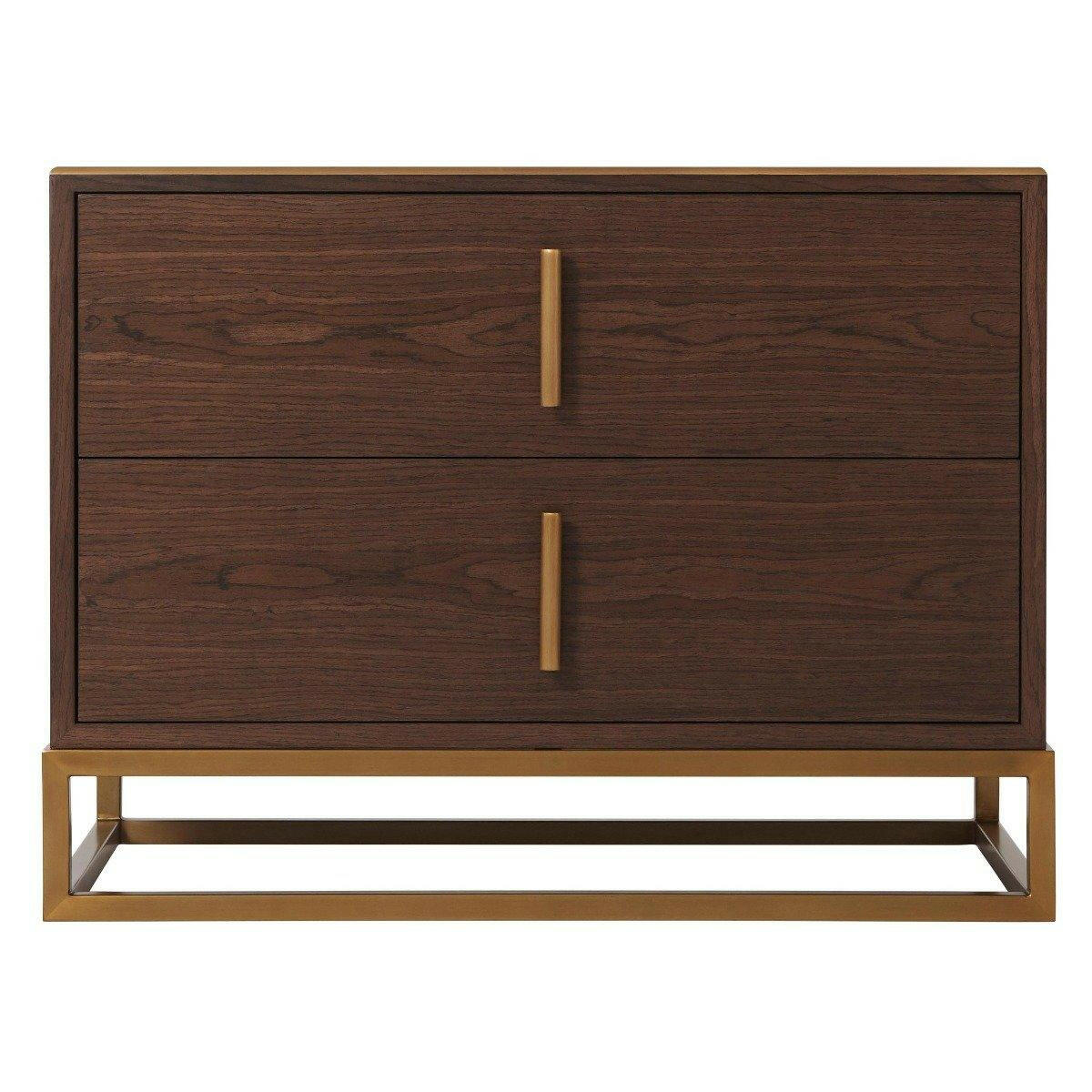 Ta Studio Bedside Table Blain in Macadamia & Brass – House of Isabella UK