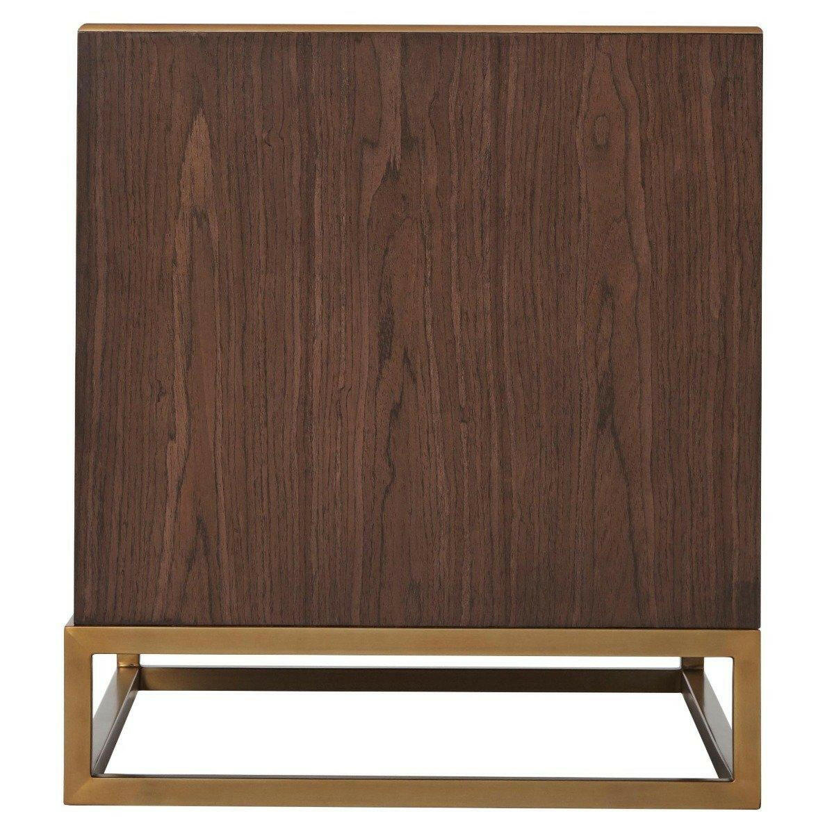 Ta Studio Bedside Table Blain in Macadamia & Brass– House of Isabella UK